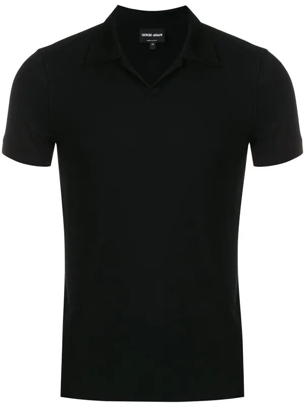 Giorgio Armani Short-sleeve Polo Top - Black