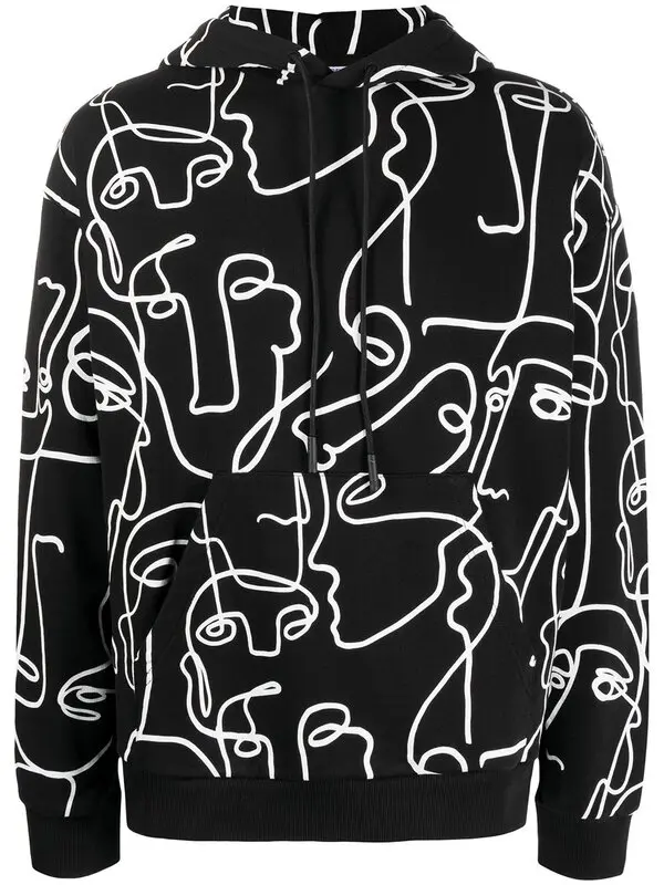 COUNTY OF MILAN All-over Faces Print Hoodie
