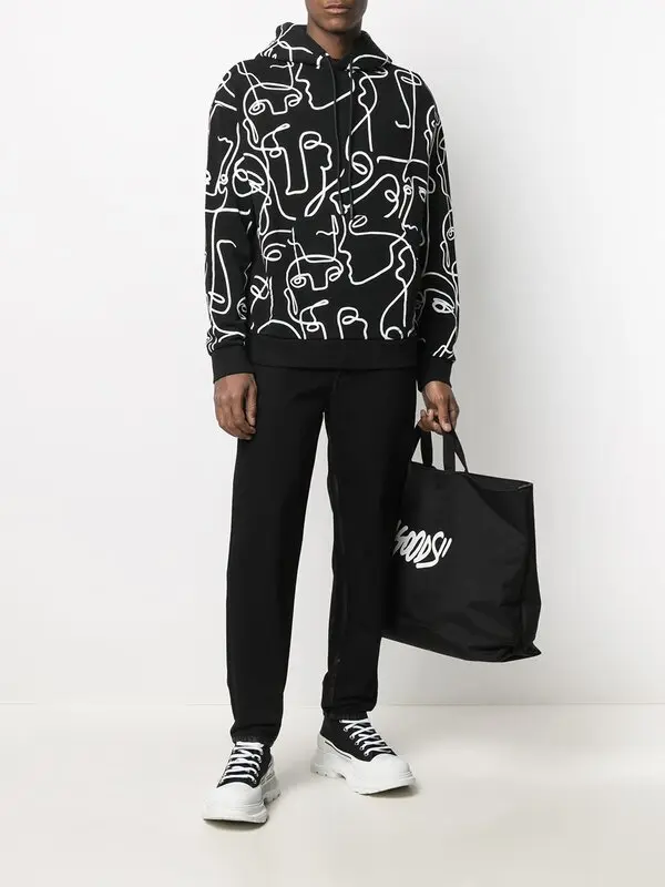 COUNTY OF MILAN All-over Faces Print Hoodie