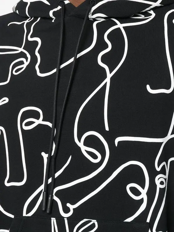COUNTY OF MILAN All-over Faces Print Hoodie
