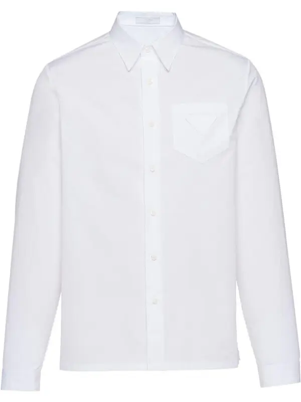 Prada Triangle-logo Cotton Shirt