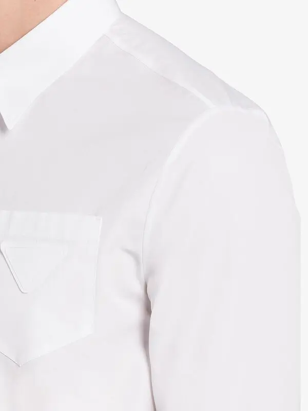 Prada Triangle-logo Cotton Shirt
