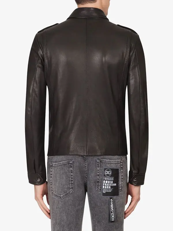 Dolce & Gabbana Leather Biker Jacket