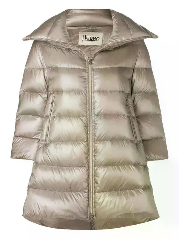 Herno Padded Zip-up Coat - Neutrals