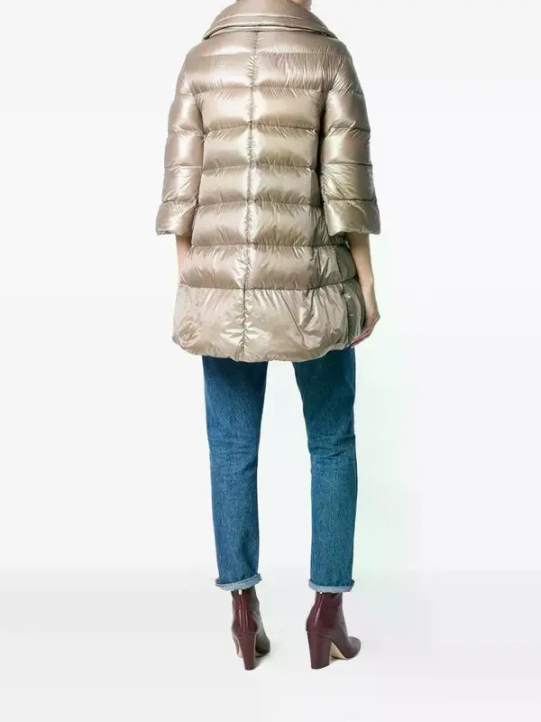 Herno Padded Zip-up Coat - Neutrals