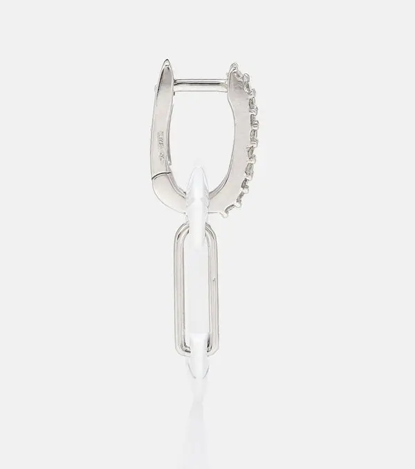 EERA Chiara Small Diamond Earring In 18kt Gold And Silver - White