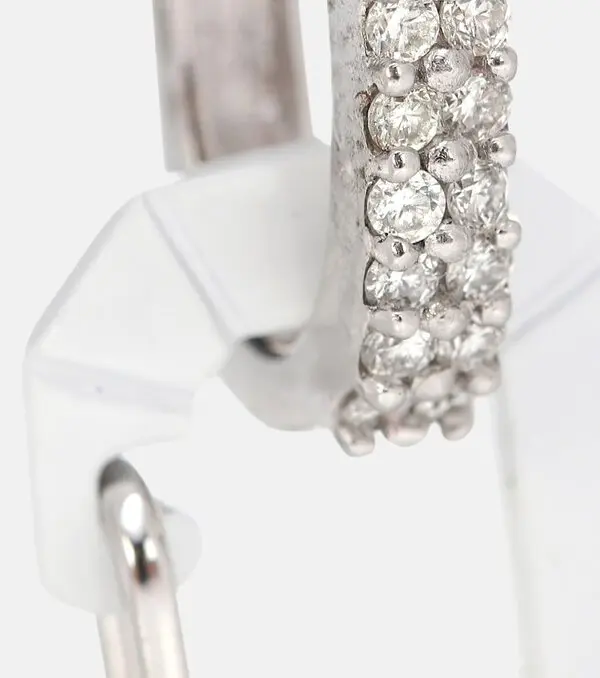 EERA Chiara Small Diamond Earring In 18kt Gold And Silver - White