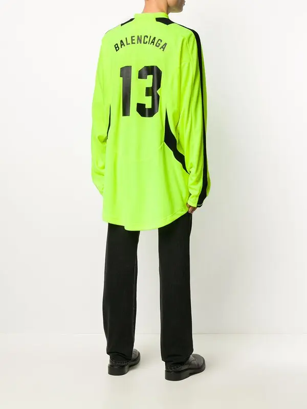 Balenciaga Long-Sleeve Football T-Shirt - Yellow | Editorialist
