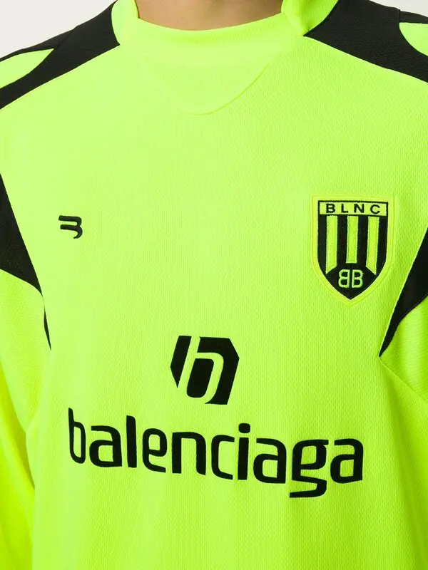 Balenciaga Long-Sleeve Football T-Shirt - Yellow | Editorialist