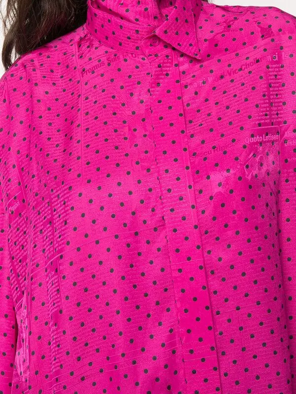 Balenciaga Polka Dot Scarf-detail Shirt