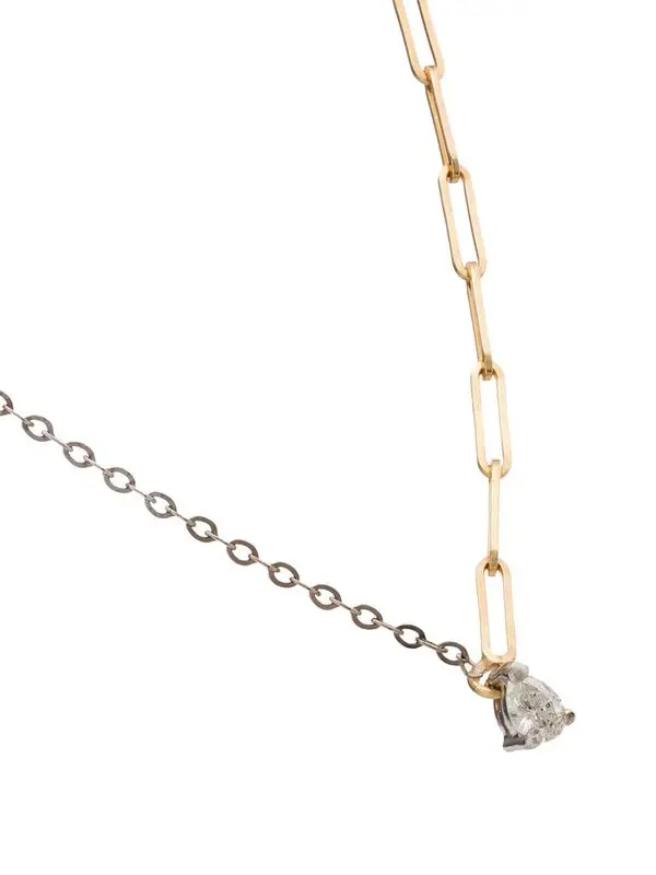 Yvonne Léon 18kt White Mixed-chain Diamond Necklace - Gold