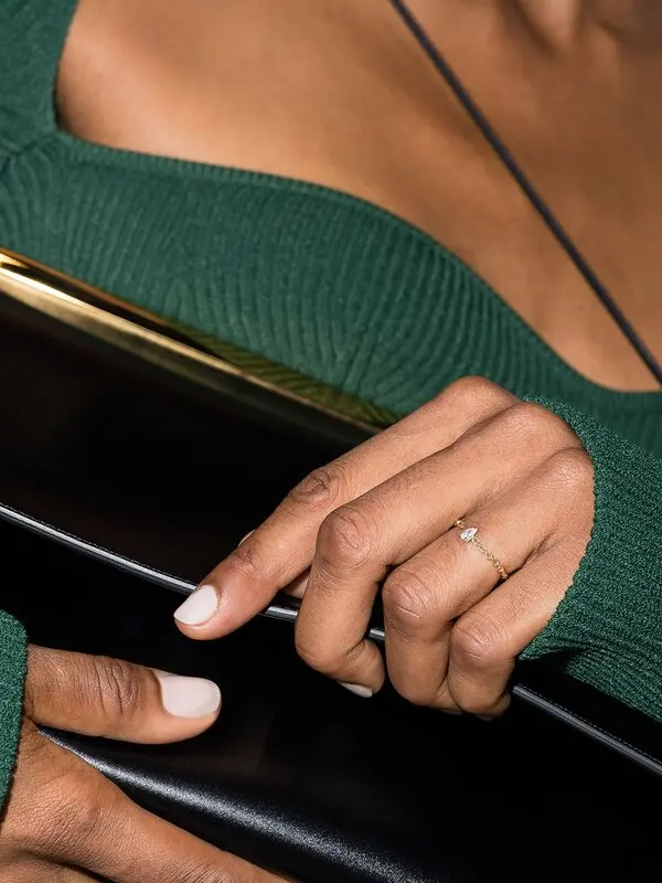 Yvonne Léon 18kt Yellow Pear Diamond Ring