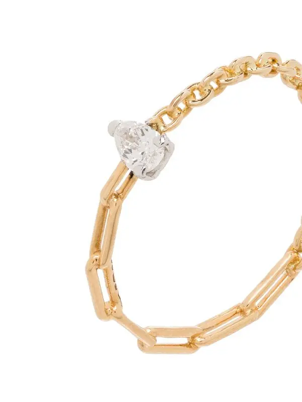 Yvonne Léon 18kt Yellow Pear Diamond Ring
