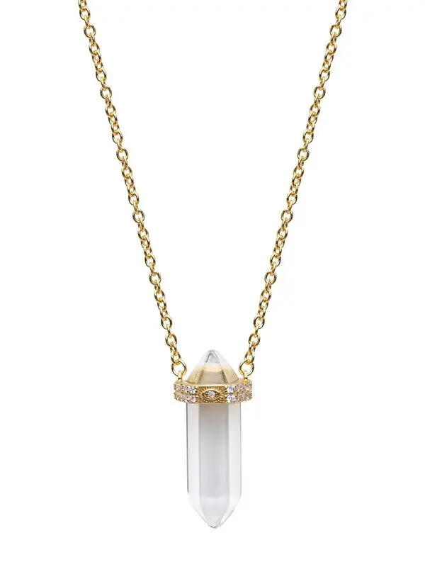 NIALAYA JEWELRY Quartz Pendant Necklace - White