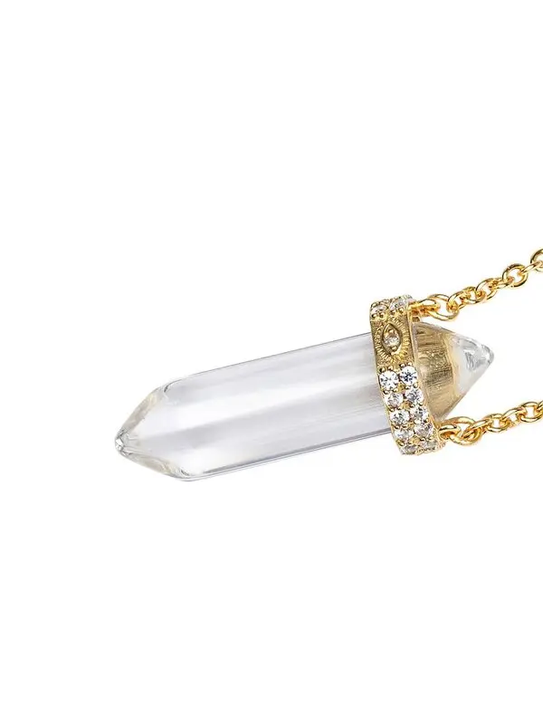 NIALAYA JEWELRY Quartz Pendant Necklace