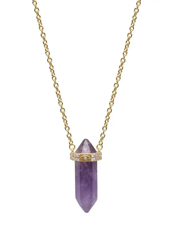 NIALAYA JEWELRY Amethyst Pendant Necklace - Purple