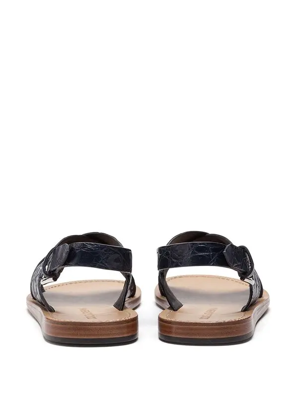 Dolce & Gabbana Crossover-strap Leather Sandals - Blue