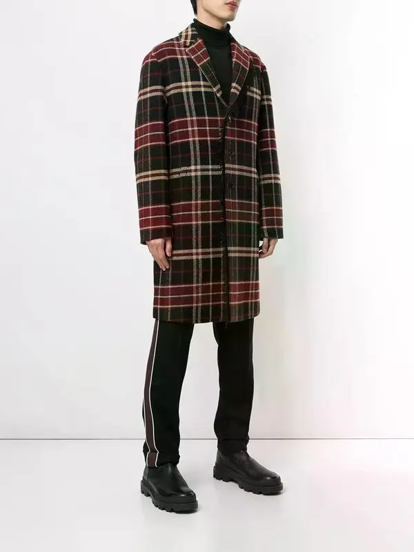 PORTS V Checkered Single-breasted Coat