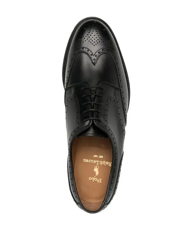 Buy Ralph Lauren Brenton Wingtip Shoes - Black At 30% Off  display picture 1