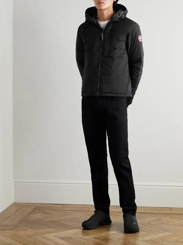Canada Goose Lodge Slim-fit Hooded Down Jacket - Black