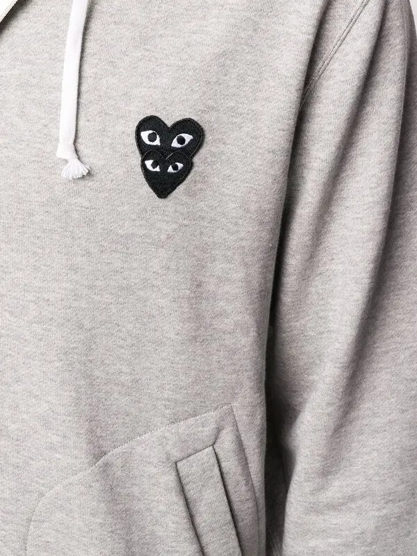 Play Comme Des Garcon Chest Logo Zip Up Hoodie