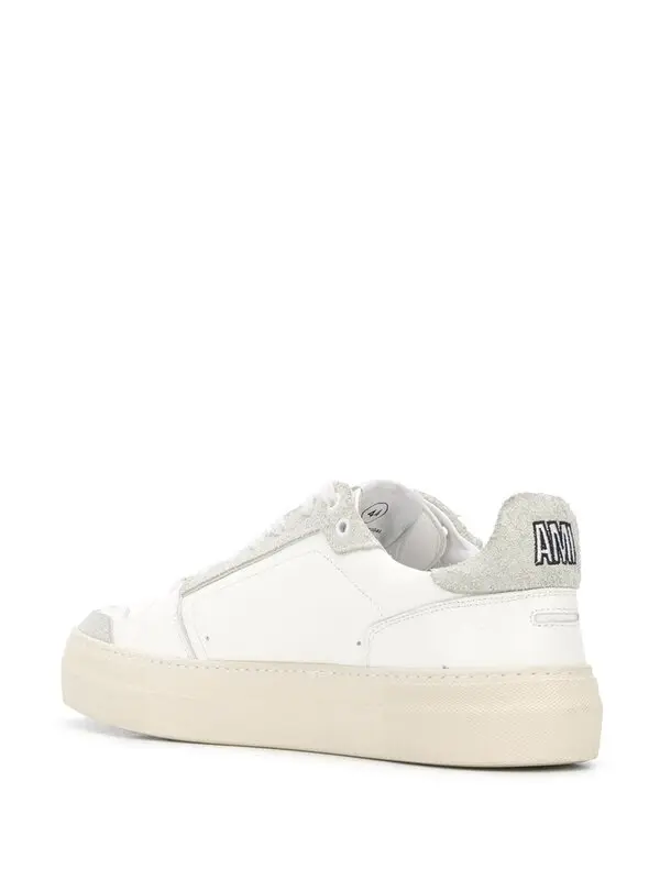 AMI Paris Leather Panel Low Top Sneakers