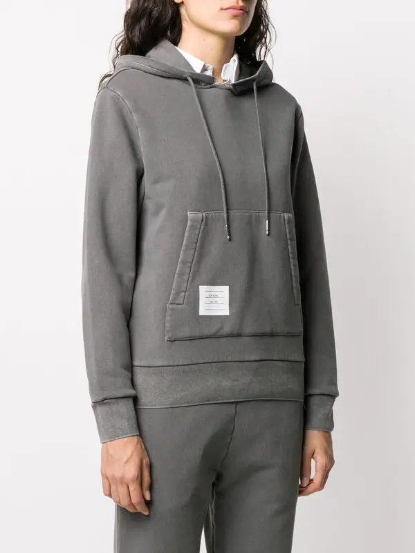 Thom Browne Relaxed Logo-patch Hoodie