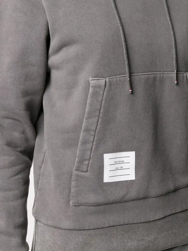 Thom Browne Relaxed Logo-patch Hoodie