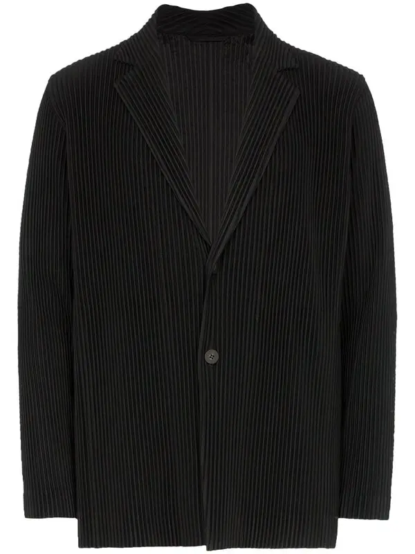Issey Miyake Single-breasted Plissé Blazer