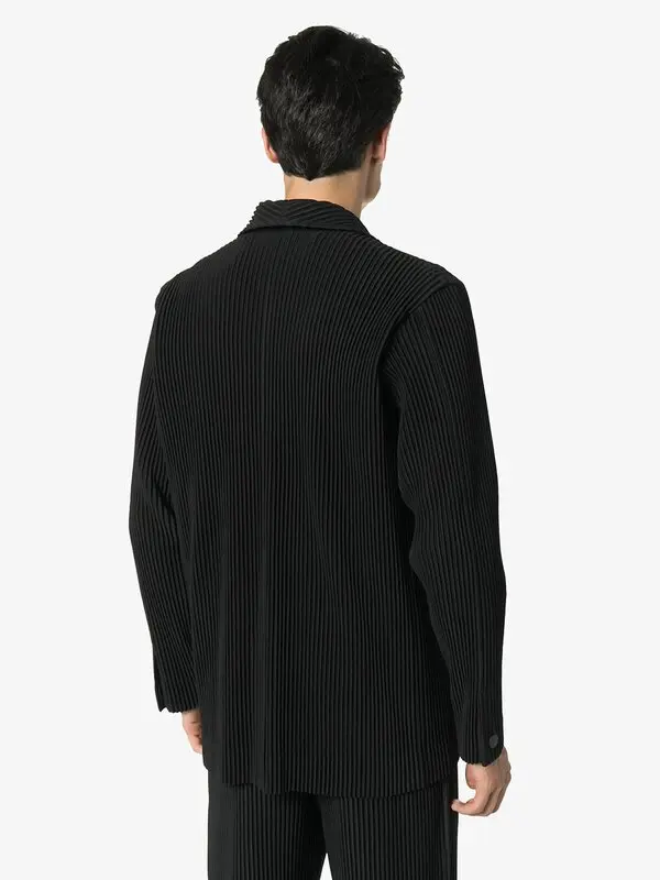 Issey Miyake Single-breasted Plissé Blazer