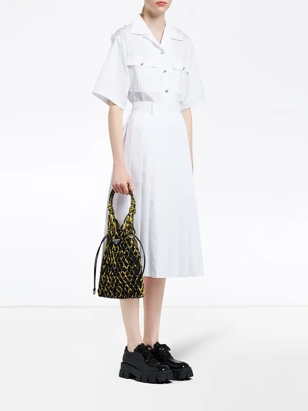 Prada Printed Nylon Mesh Bag