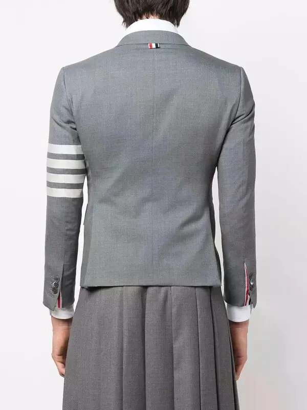 Thom Browne 4-bar Wool Blazer - Grey