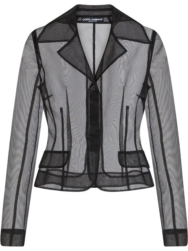 Dolce & Gabbana Semi-sheer Single-breasted Blazer