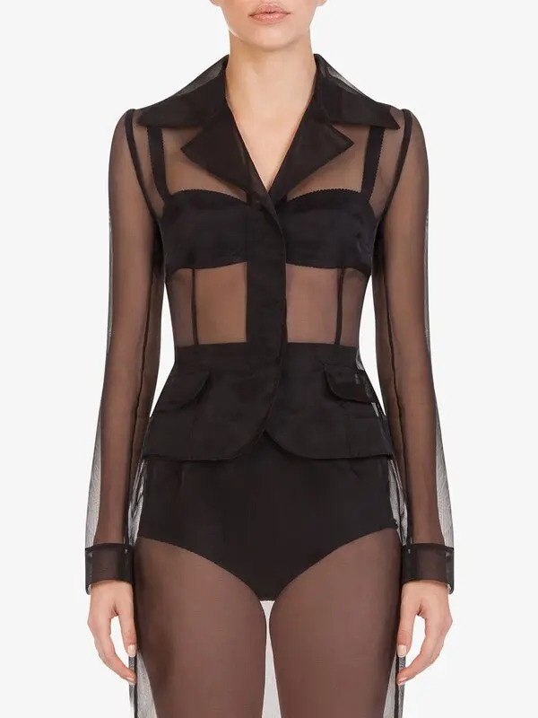 Dolce & Gabbana Semi-sheer Single-breasted Blazer