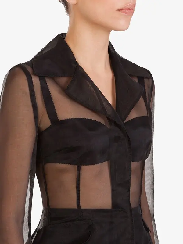 Dolce & Gabbana Semi-sheer Single-breasted Blazer