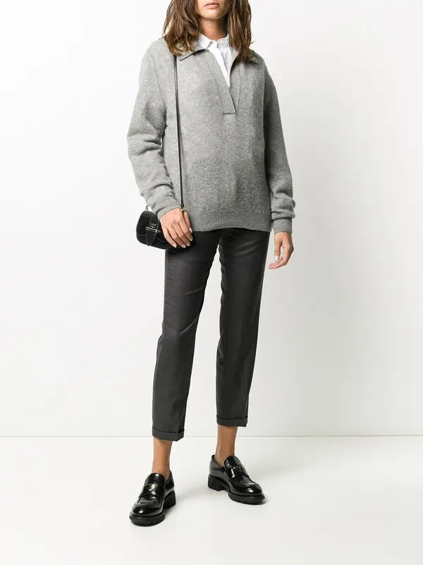 Thom Browne Cropped Tailored Trousers - Grey