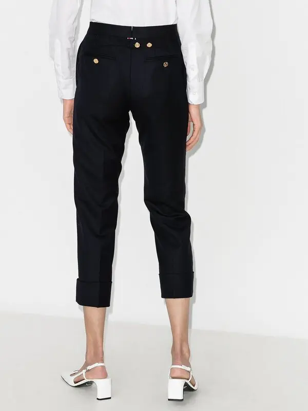 Thom Browne Super 120s Cropped Wool Trousers