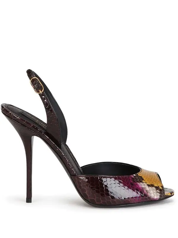 Dolce & Gabbana Snakeskin Effect High Heel Sandals