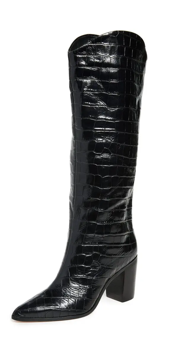 Schutz Maryana Block Boots - Black