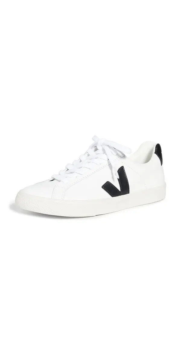 VEJA Esplar Logo Calfskin Sneakers - Extra White/black