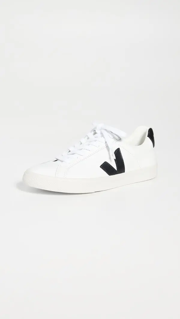 VEJA Esplar Logo Calfskin Sneakers - Extra White/black