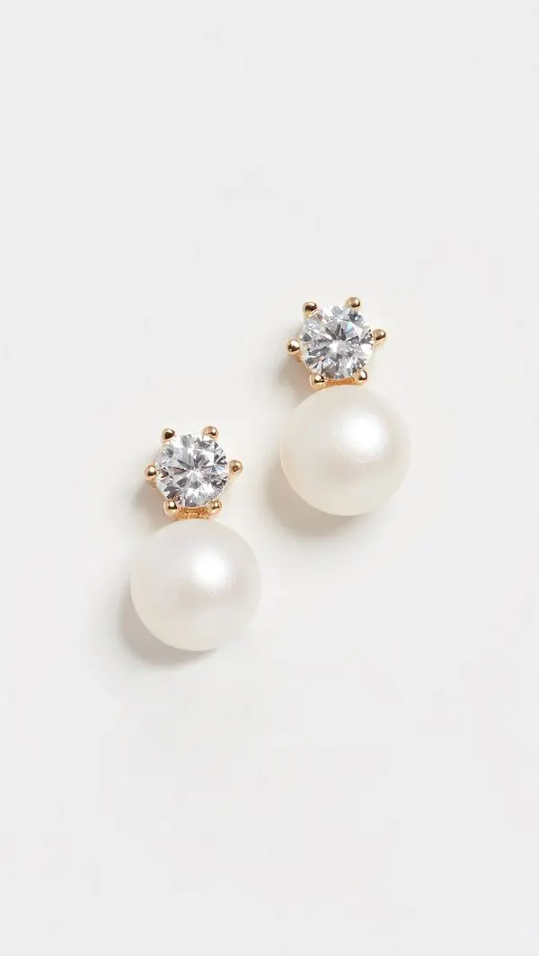 Shashi Bliss Stud Earrings - Gold/pearl