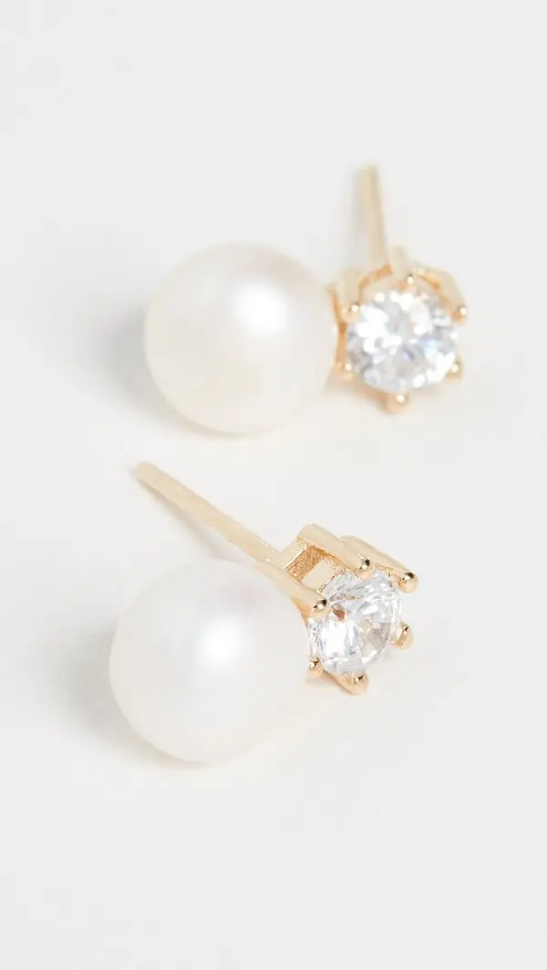 Shashi Bliss Stud Earrings - Gold/pearl
