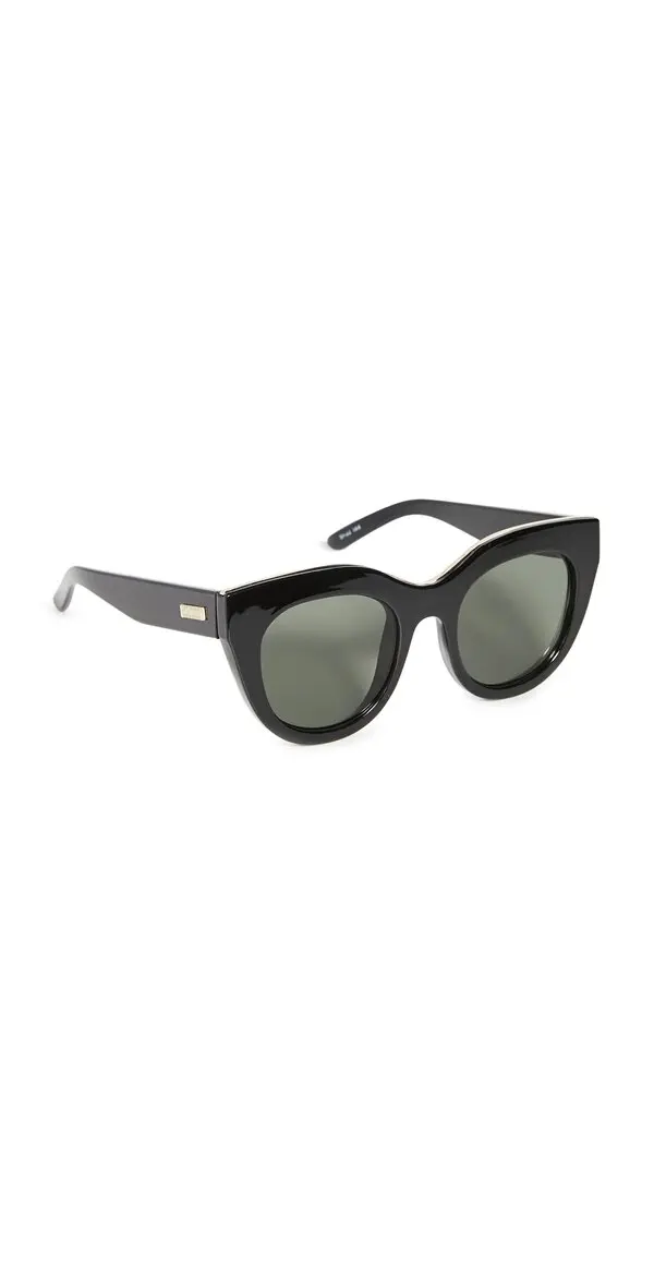 Le Specs Air Heart Sunglasses - Black Gold/khaki Mono