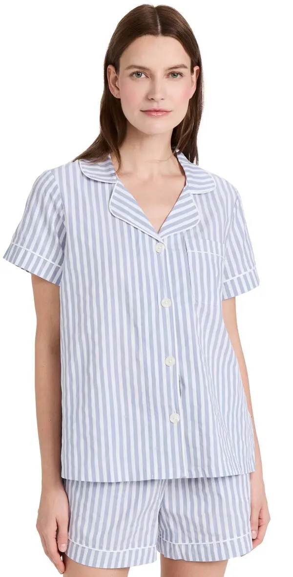BEDHEAD PAJAMAS Classic Stripe Pajama Set - Blue 3d