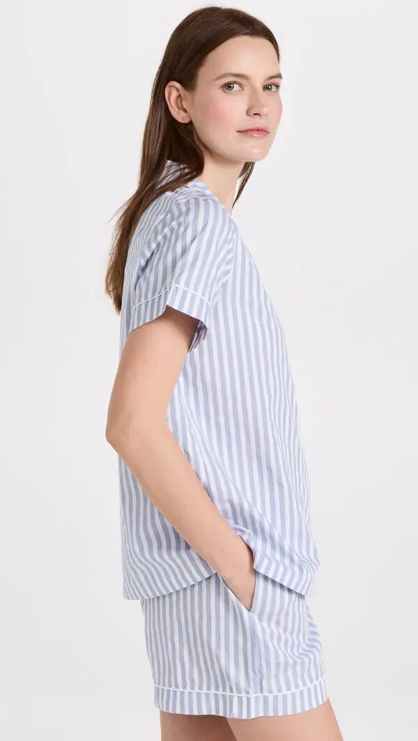 BEDHEAD PAJAMAS Classic Stripe Pajama Set - Blue 3d