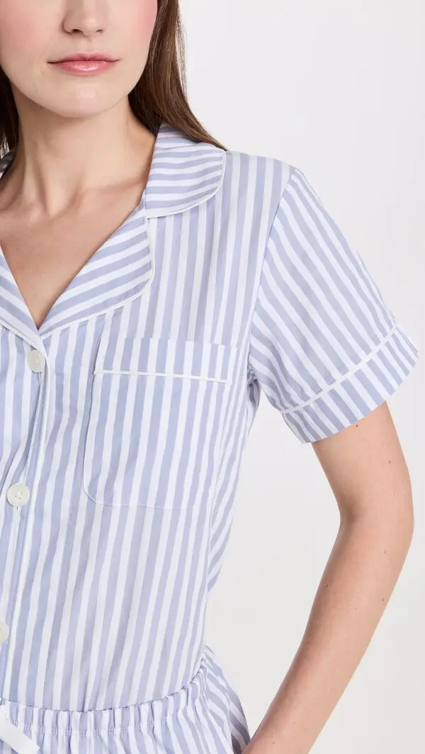 BEDHEAD PAJAMAS Classic Stripe Pajama Set - Blue 3d