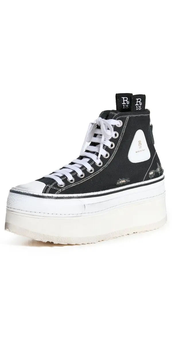 R13 Platform High Top Sneakers