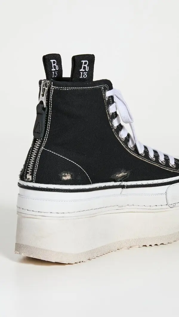 R13 Platform High Top Sneakers