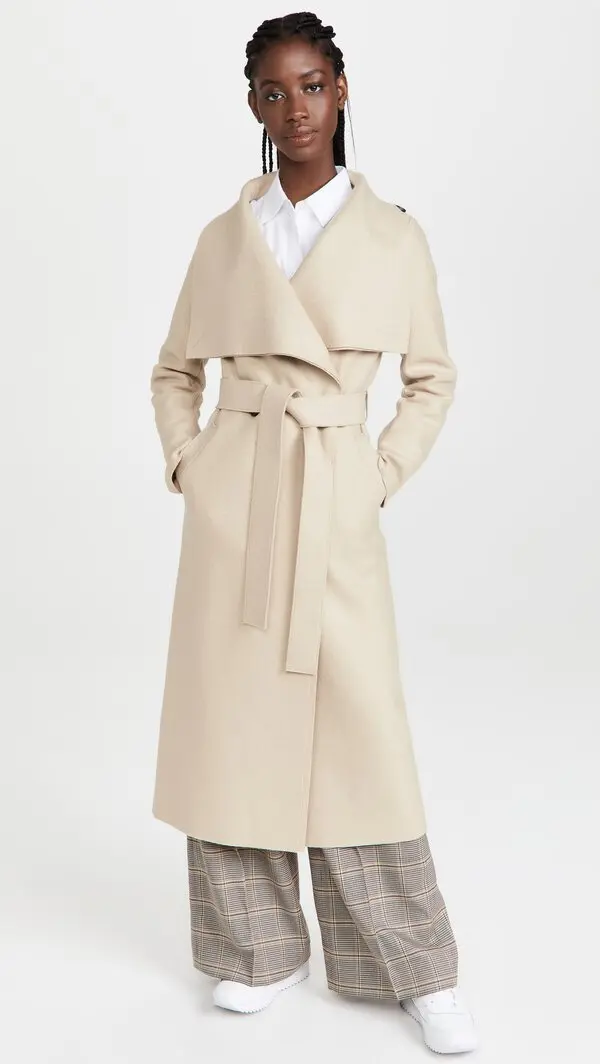 Harris Wharf London Volcano Coat - Almond